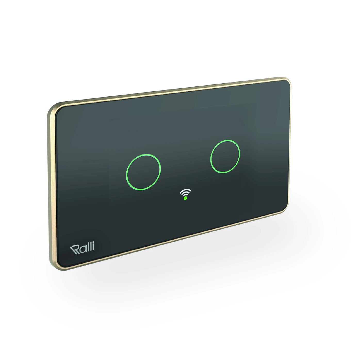 Công Tắc Cảm Ứng Wifi 2 Nút Bấm Ctcu.wf Cn.02t - Cách Điện - Mặt Kính Chống Xước